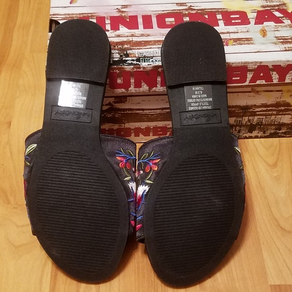 UNIONBAY | Shoes | Unionbay Floral Embroidered Slides | Poshmark